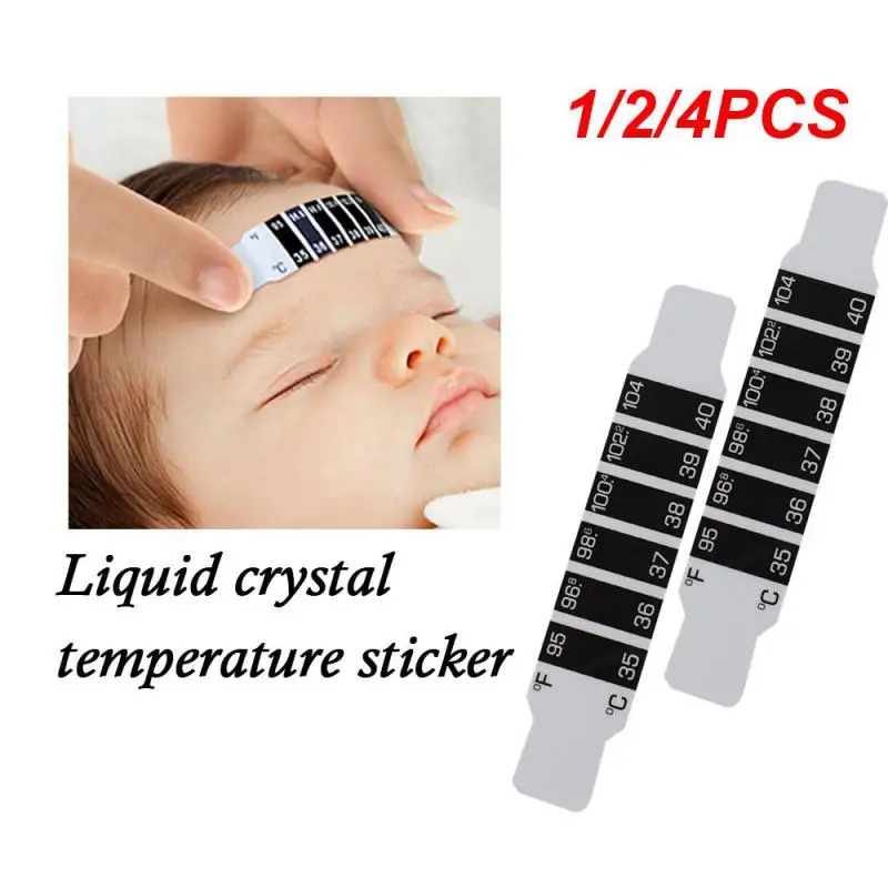 1/2/4PCS Child Forehead Temperature Sticker Thermometer LCD Digital ...