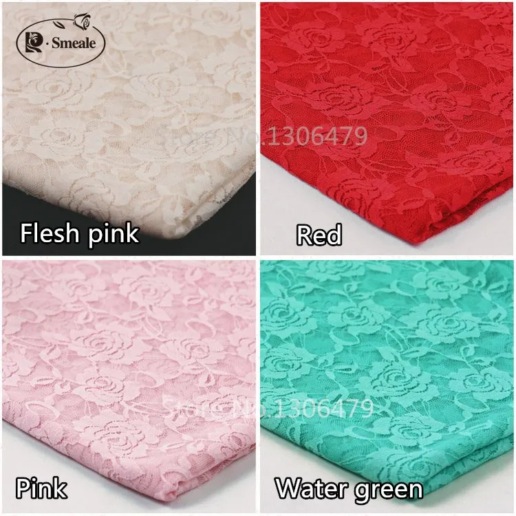 Elastic-rose-lace-fabric-Curtain-net-yarn-skirt-costume-stage-wedding ...