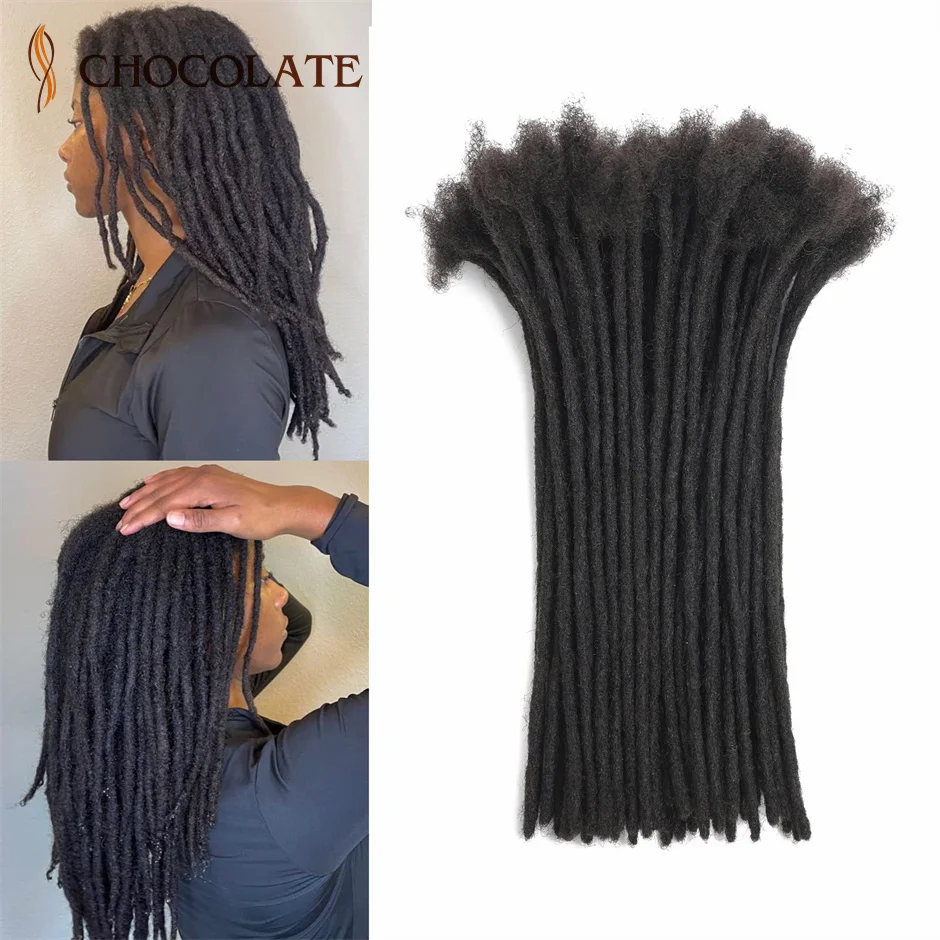 20-Inch-Human-Hair-Dreadlock-Extensions-30-Locs-0-6cm-Width-Handmade ...