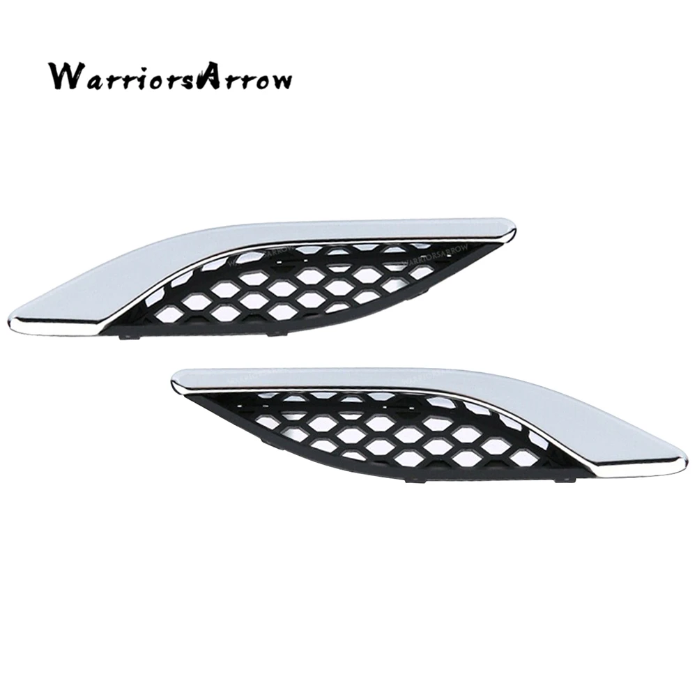 WarriorsArrow Pair Chrome Left Right Lateral Grille Air Outler Vent ...