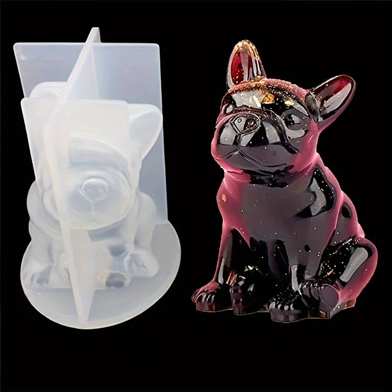 1-3D-French-Bulldog-Silicone-Mold-Perfect-for-Candles-Resin-Soap-and ...