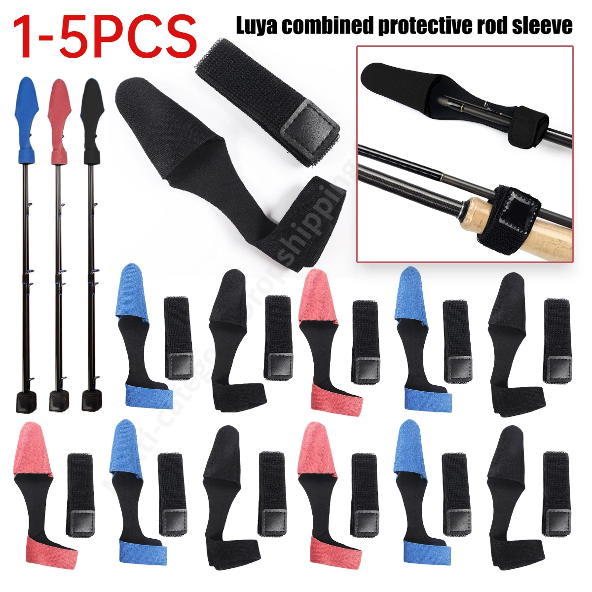 Fishing-Rod-Tie-Elastic-Tip-Cover-Straps-Reusable-Outdoor-Sports ...