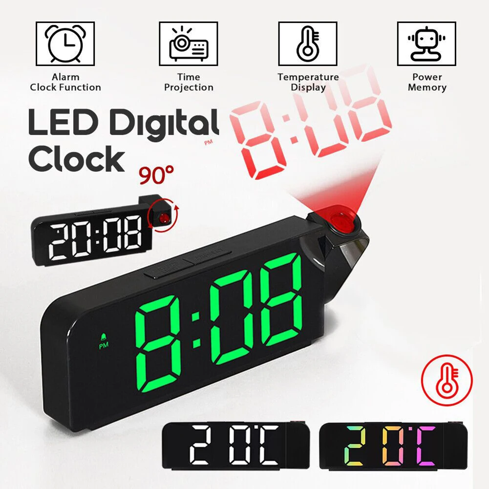 8-Inch-LED-Digital-Projector-Projection-Snooze-Dual-Alarm-Clock-Display ...