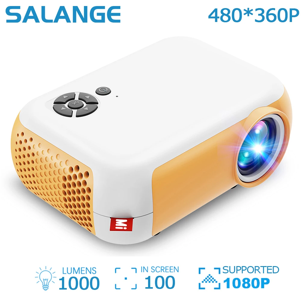 Salange Mini Projector A10 480*360 Pixel Mini Beamer Support 1080p ...