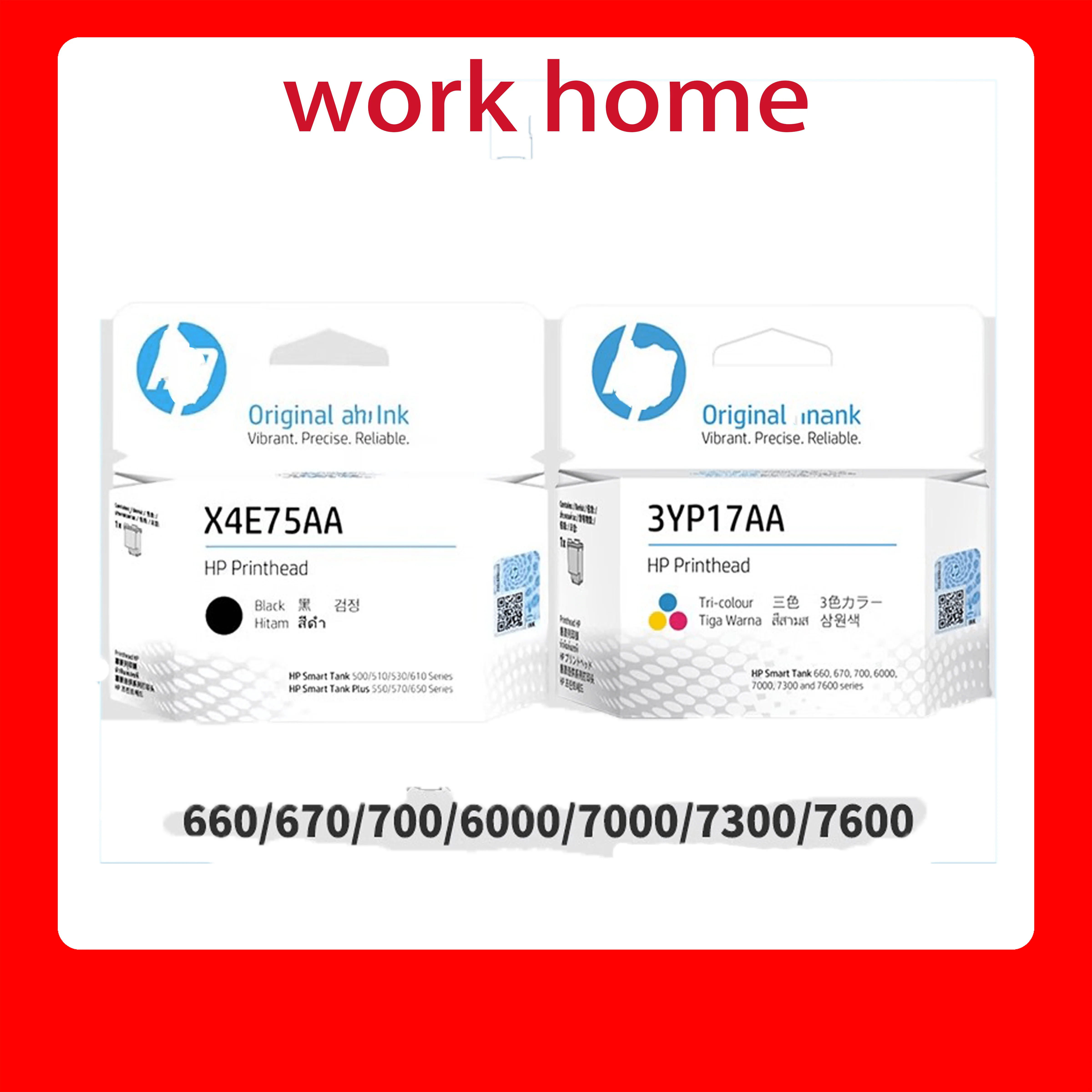 HP Original 660 670 700 6000 7000 7300 3YP17A Print Head X4E75AA Ink Cartridge