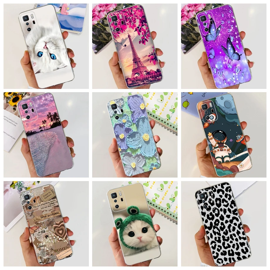 For Xiaomi Poco X3 GT Case Cover PocoX3 X 3 GT 5G Flower Transparent ...