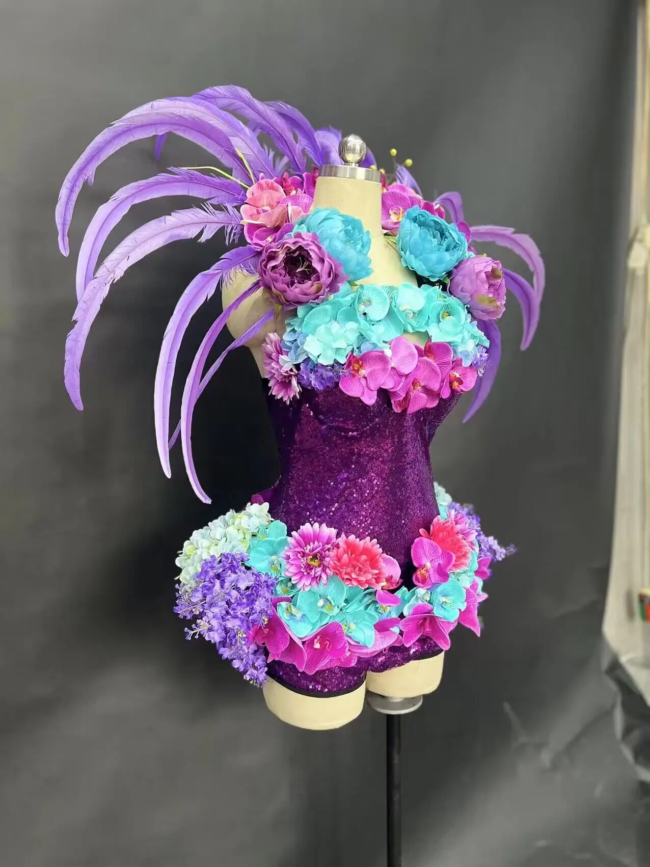 Drag-Queen-Flower-Costume-Luxury-Stage-Show-Club-Performance-carnival ...