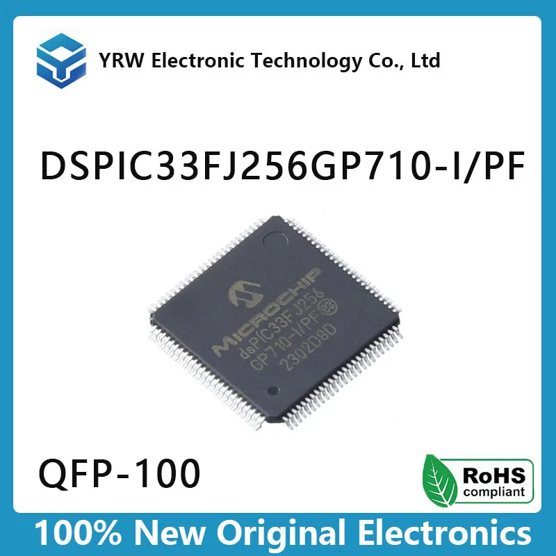 100-NEW-DSPIC33FJ256GP710-I-PF-256GP710-QFP-100-Digital-signal ...