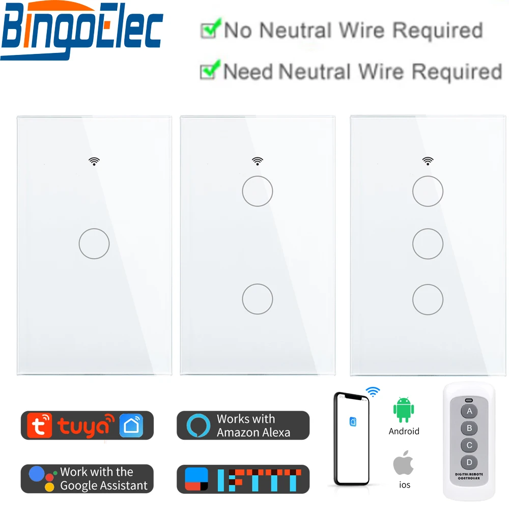 WiFi-Smart-Light-Switch-RF433-No-Neutral-Wire-Single-Fire-Smart-Life ...