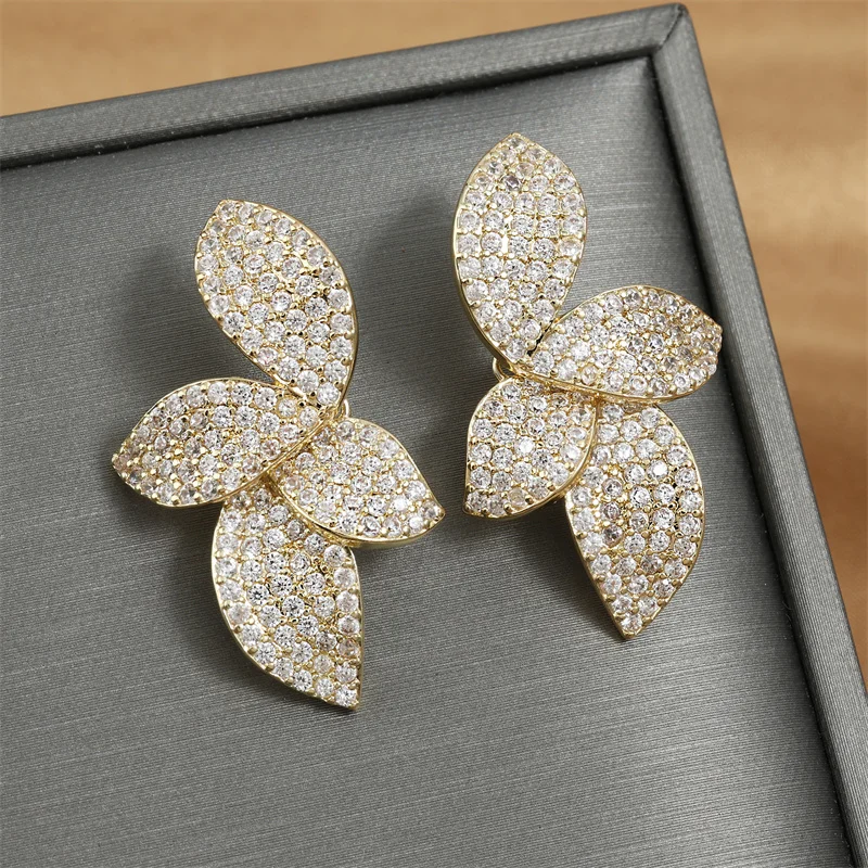 Luxury-Shiny-Micro-set-Zircon-Leaf-Earrings-for-Women-Exquisite-AAA-CZ ...