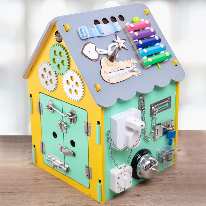 GFI™ Montessori Wooden Busy House - Gifts for idea