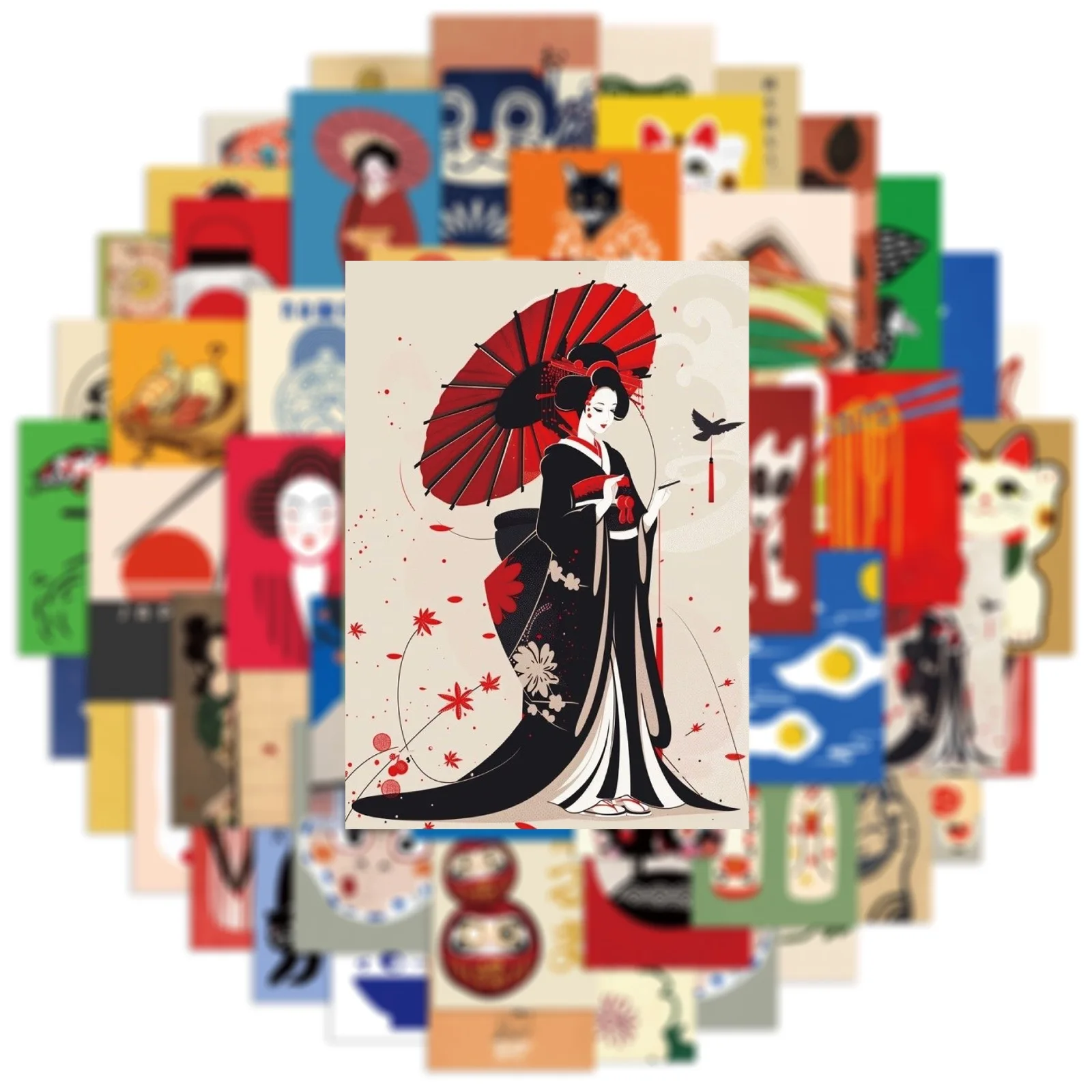 10/50pcs Retro Japanese Culture Aesthetic Stickers Spring Day Graffiti ...