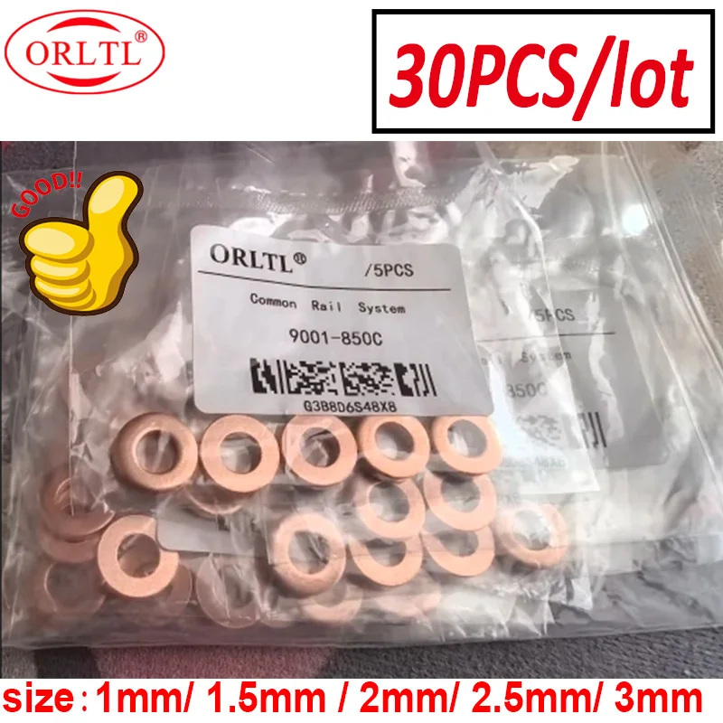 30pc-ORLTL-9001-850C-Injector-Washer-Shims-Copper-Rings-Gasket-9001 ...