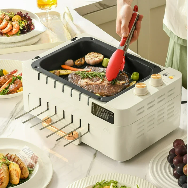 Multifunctional-Grill-Skewer-Automatic-Rotatable-Double-layer-Bbq-Grill ...