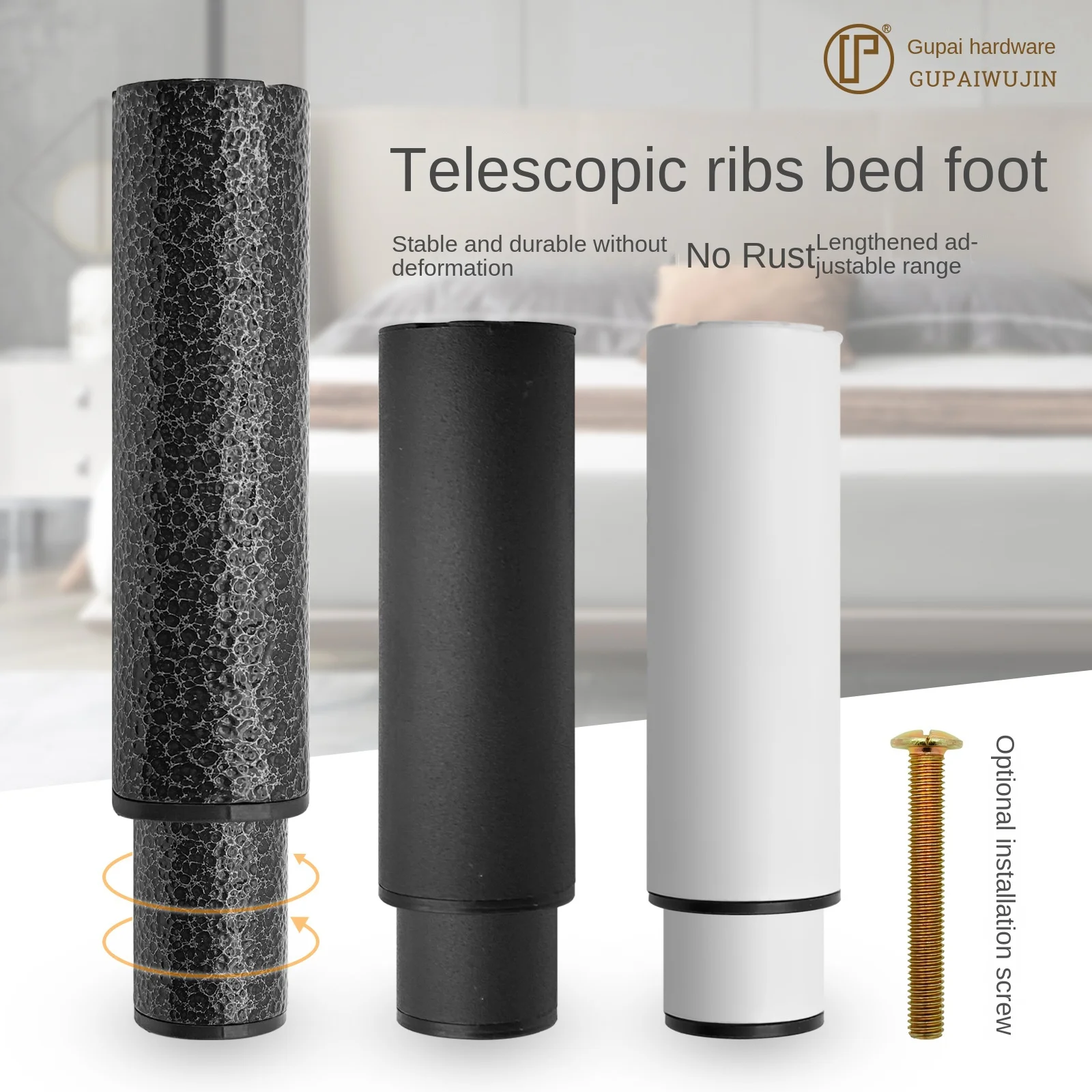 Adjustable-stretchable-bed-legs-with-adjustable-row-frame-iron-bed ...