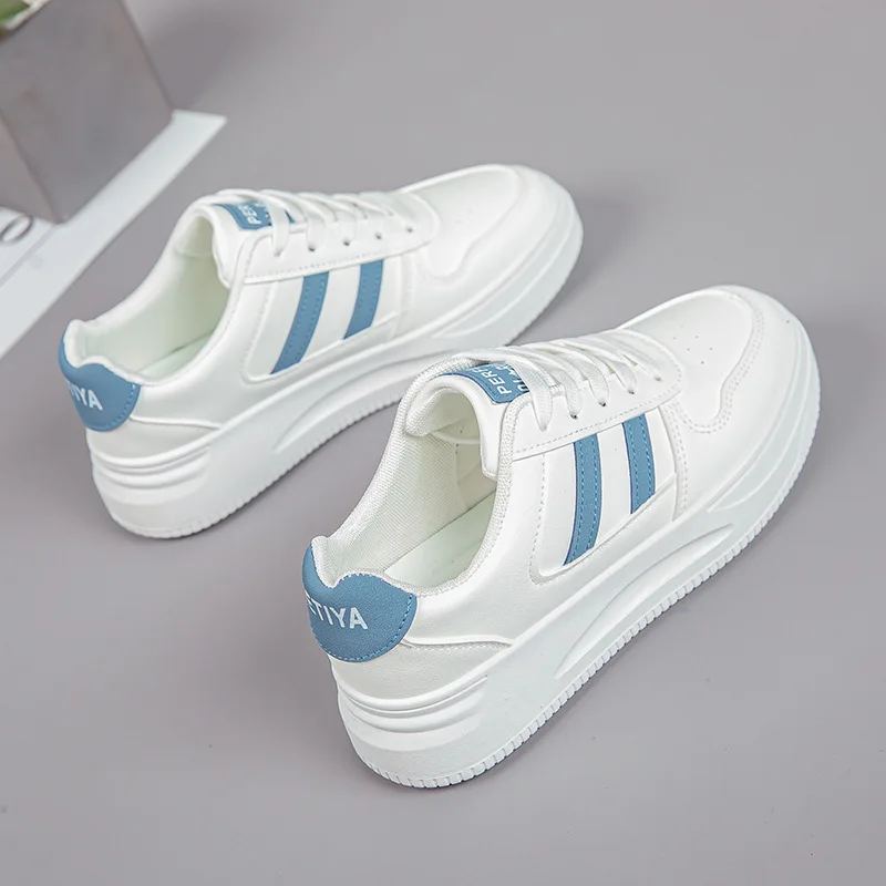 SHANPA-White-Womens-Sports-Shoes-Fashion-Simplicity-Solid-Colour-PU ...