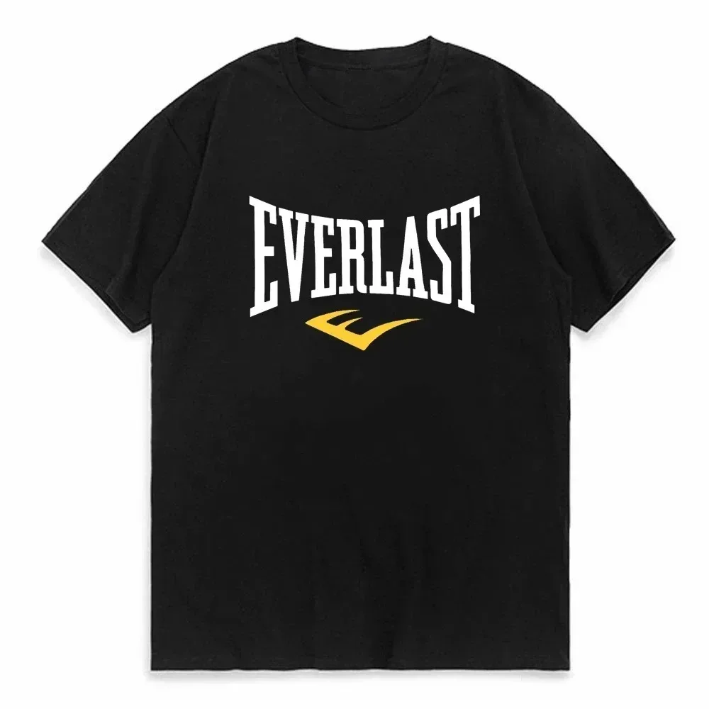 EVERLAST-Boxing-Logo-T-shirt-Men-Women-o-Collar-Printed-Summer-Cotton-T ...
