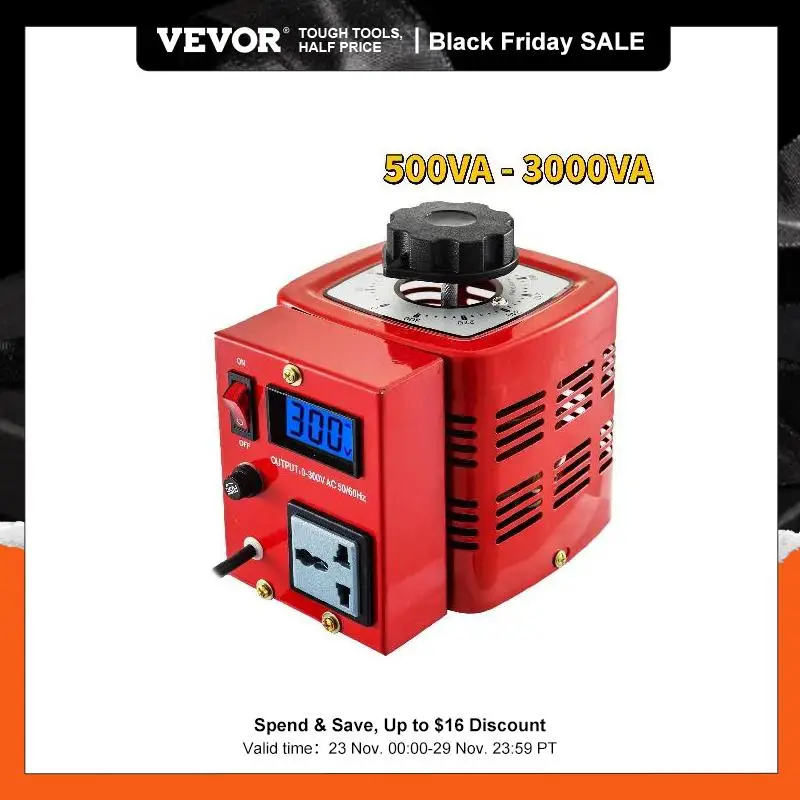 Vevor Variac Variable Transformer Ac Voltage Regulator Transformer