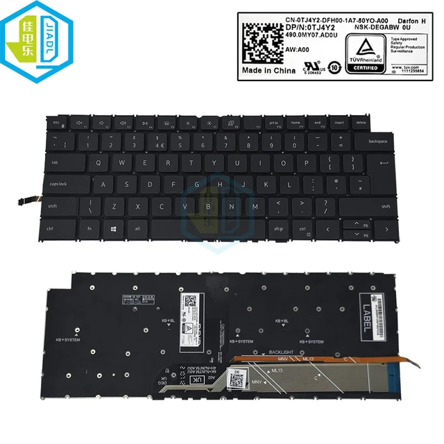 New UK GB Backlight Keyboard for Dell Inspiron 13 5310 14 Pro 5410 5415 ...