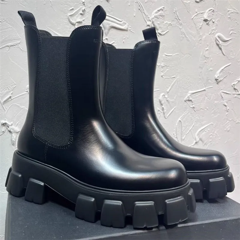 Bottes-de-rin-age-enfiler-en-cuir-v-ritable-pour-hommes-mode ...