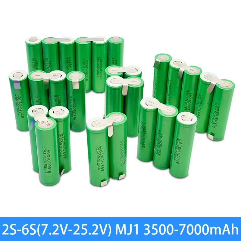 3S1P 4S1P 5S1P 6S1P 18650 배터리 팩, 맞춤형 18650 배터리 용접 3500mah 배터리 팩 10.8V ...