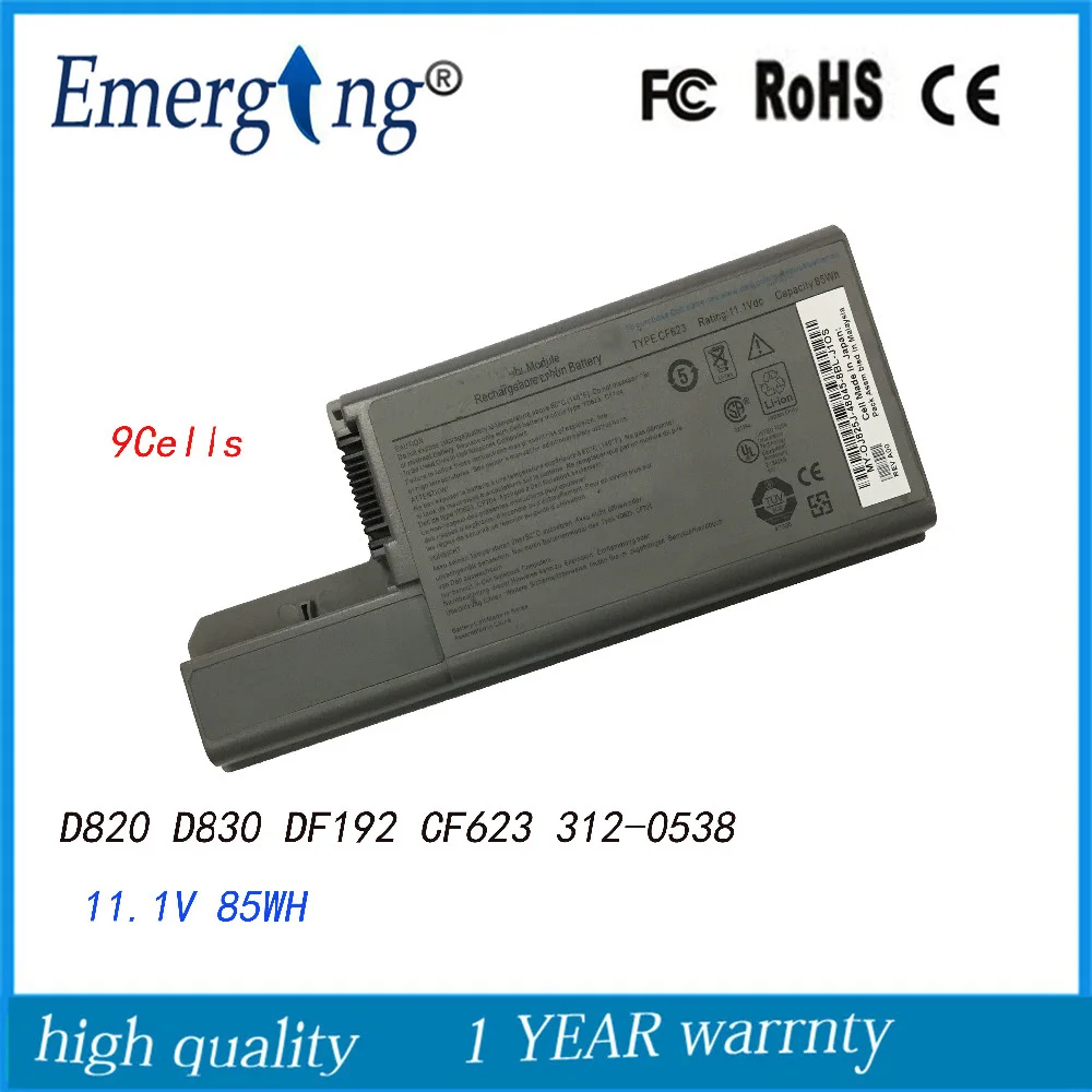 9Cell-New-Laptop-Battery-for-Dell-Latitude-D820-D830-DF192-312-0538 ...