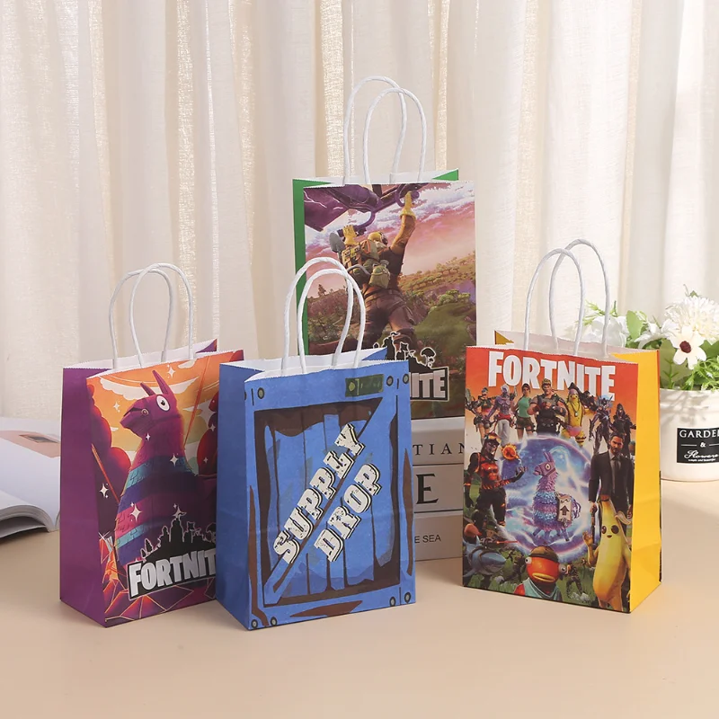 12pcs Fortnite Favor Candy Box Gift Box Paper Bags Game Theme Birthday ...