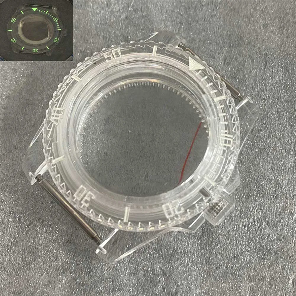 40mm SUB Plastic Transparent Watch Case Kits for NH35A/NH35/NH36/4R/7S ...