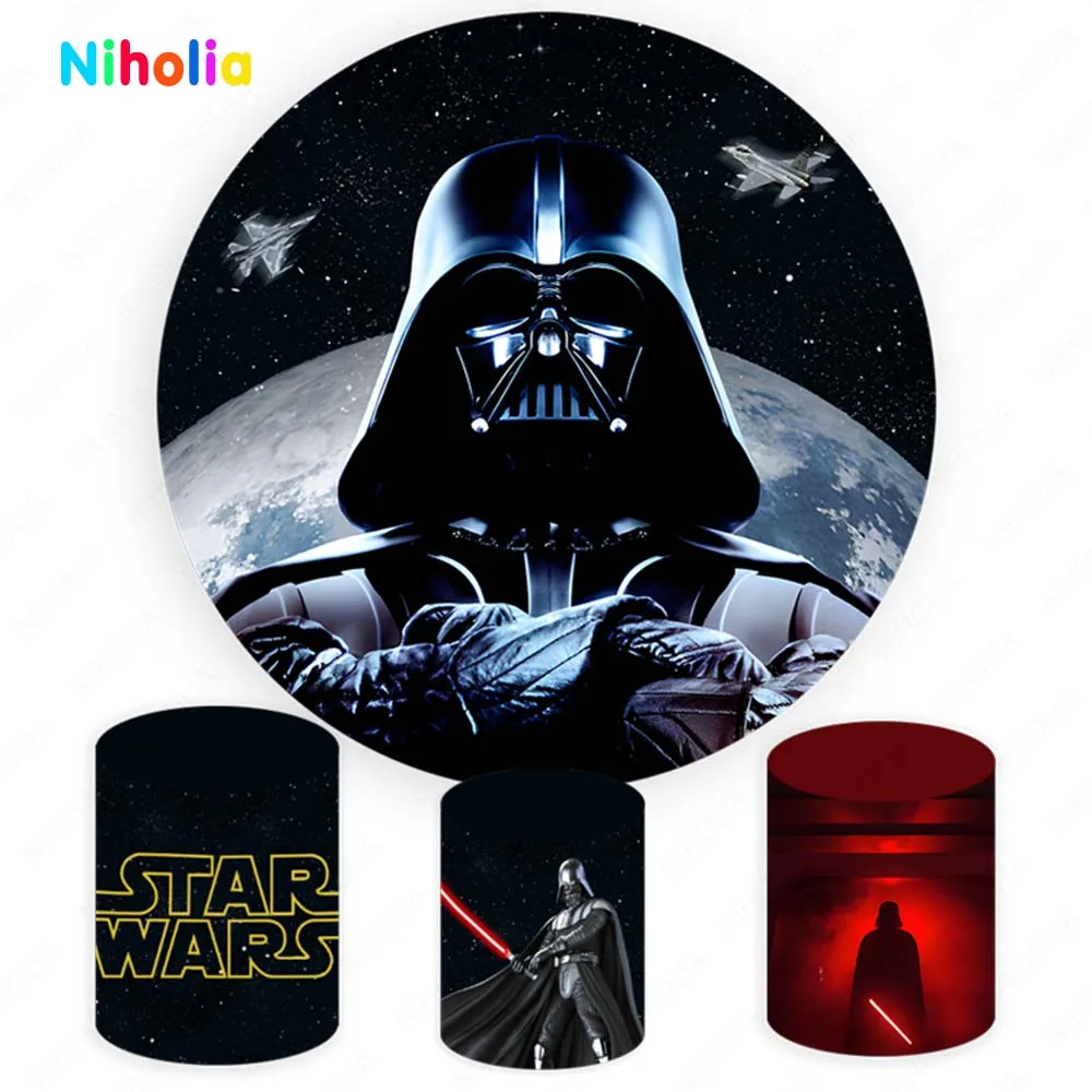 Star-Wars-Movie-Backdrops-Boys-Birthday-Party-Round-Cover-Decoration ...