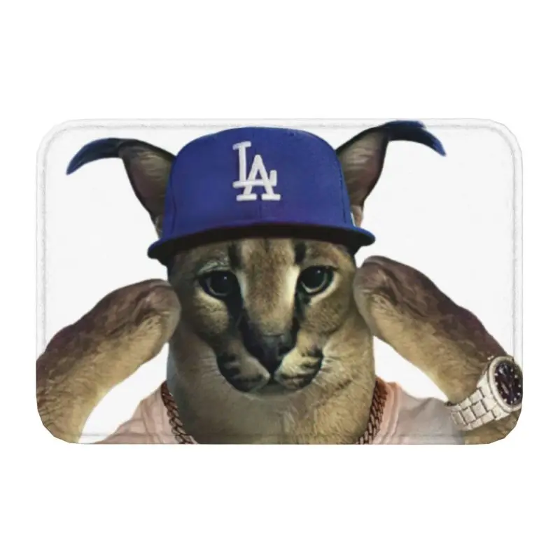 Custom Big Floppa Rapper Doormat Mat Anti Slip Cat Caracal Gosha Bath ...