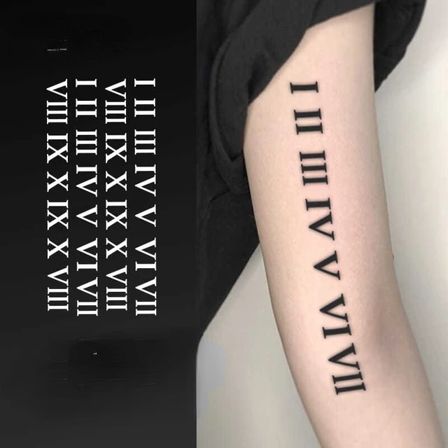 Roman Numeral 9 Tattoo