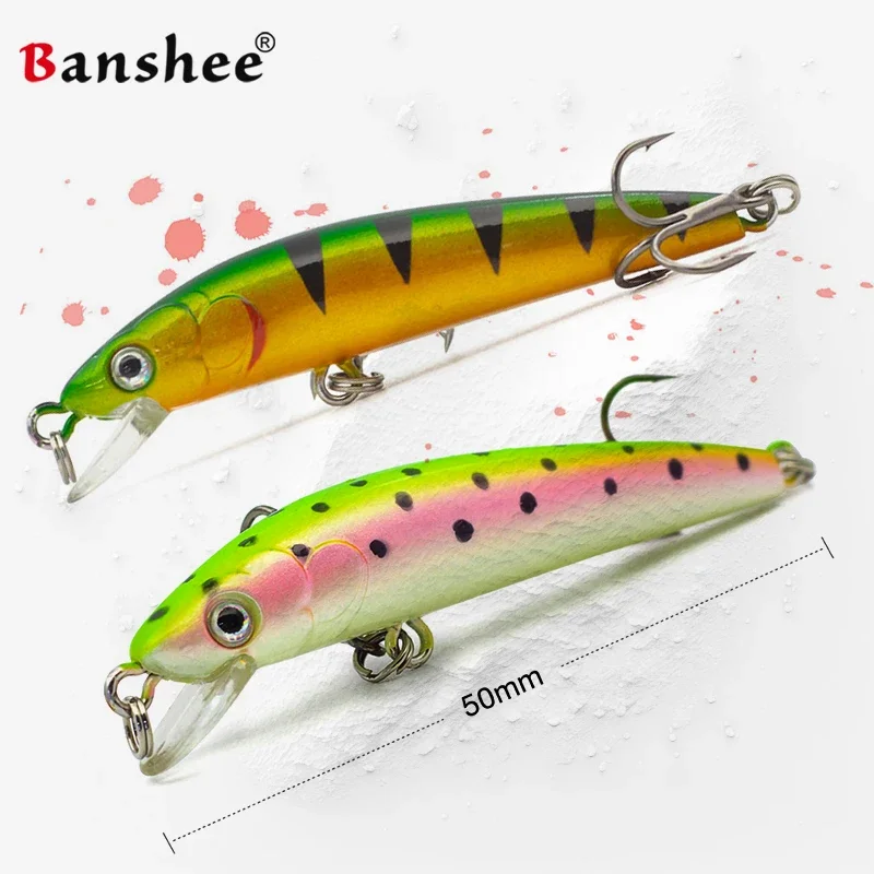 Banshee-Jerkbait-Fishing-Lures-50mm-2-6g-Trout-Perch-Bass-Lure-Floating ...