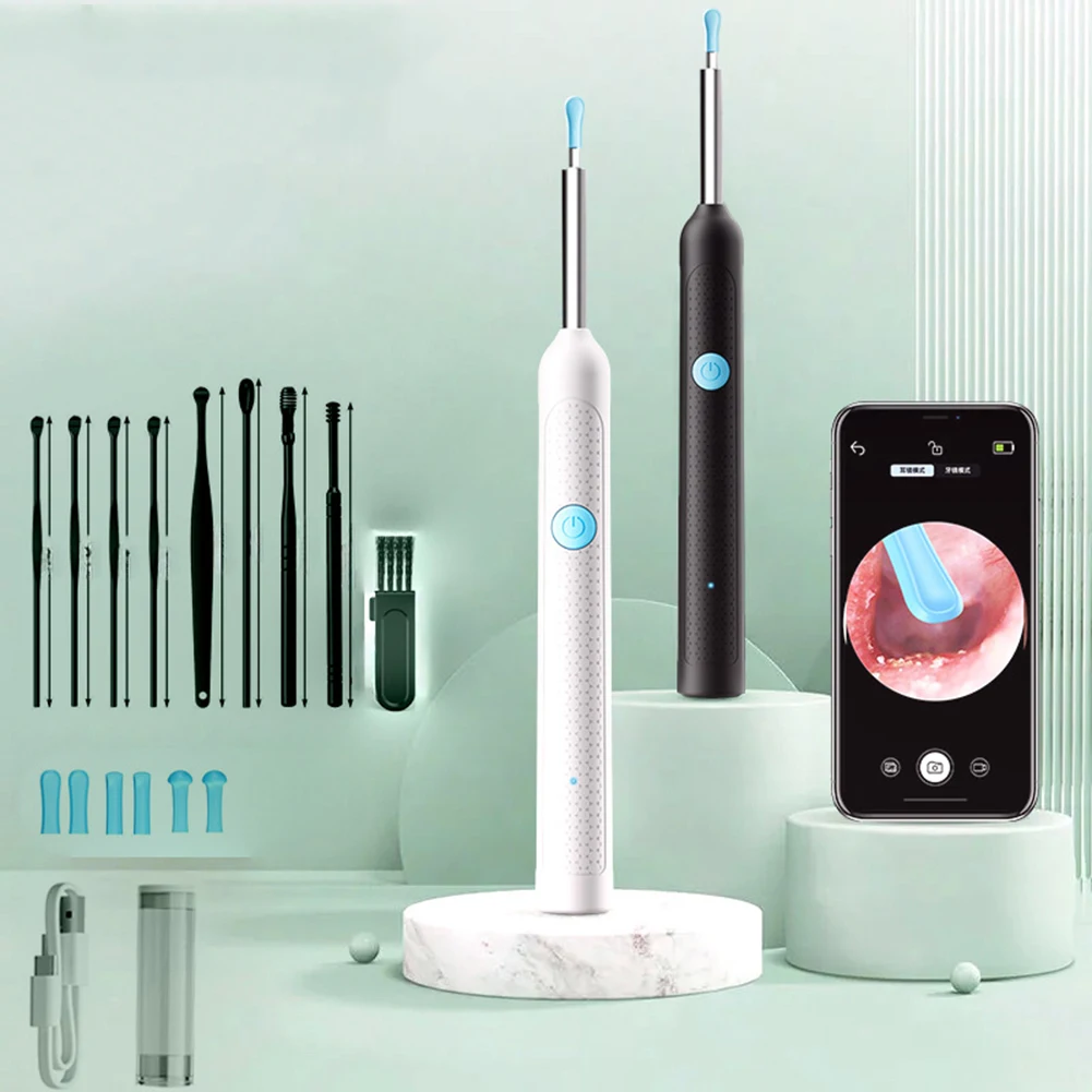 Smart Visual Ear Cleaner Set with Camera Wax Removal Tool Rechargeable ...