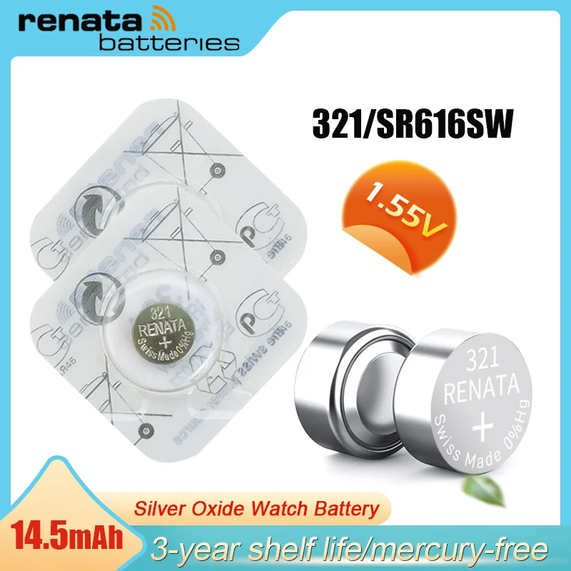 1-10pcs Original Renata 321 Sr616sw Sr616 V321 Gp321 1.55v Silver Oxide ...
