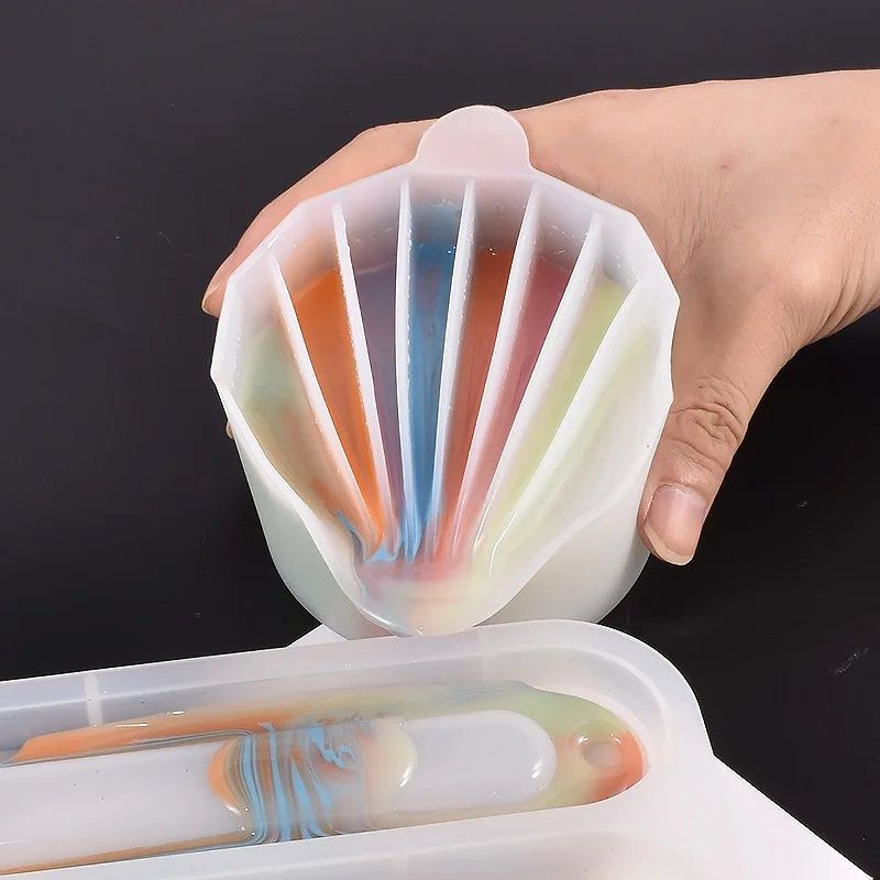 Epoxy Resin Silicone Distributing Cup Toning Cup Mixed Color Cup 100ML ...