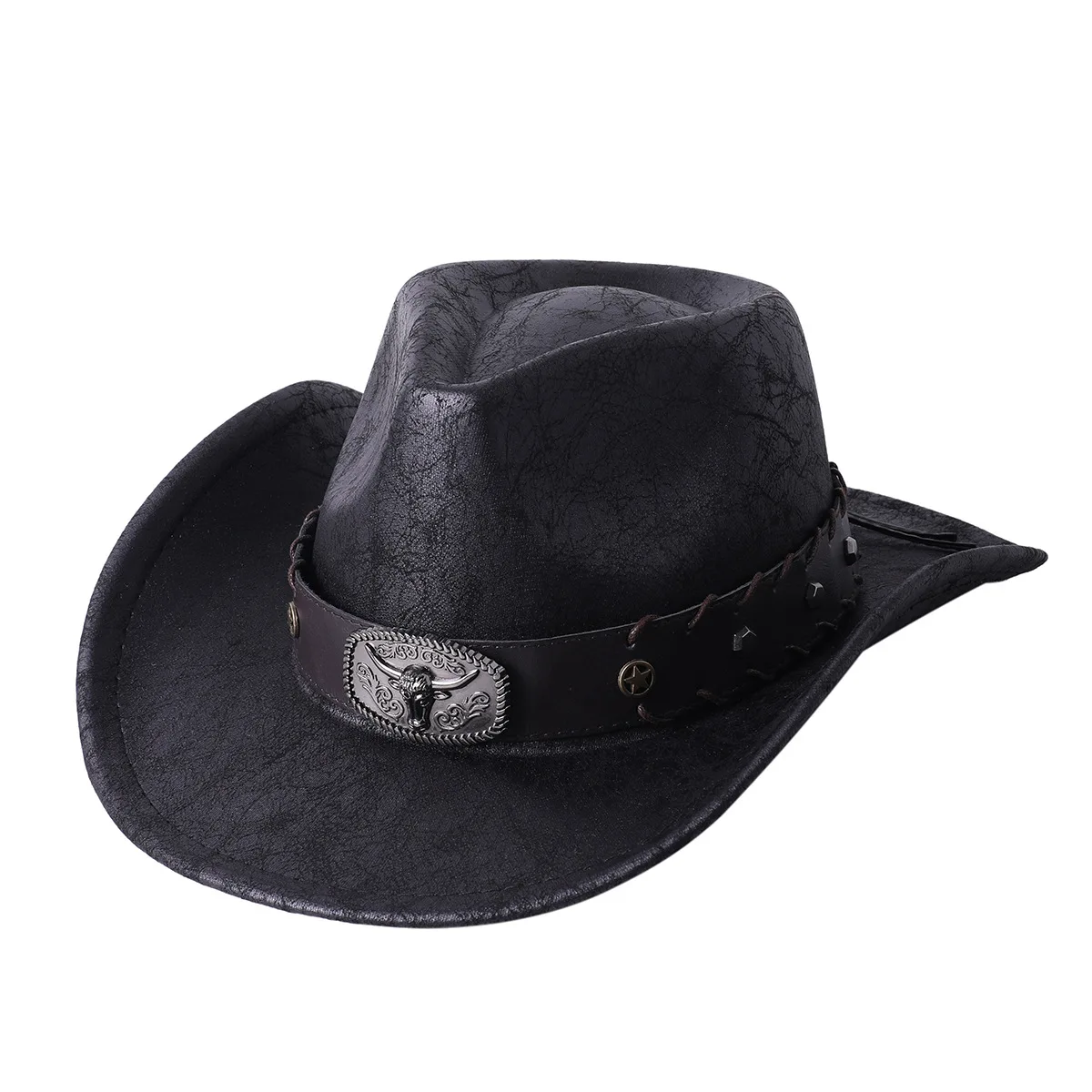 Chapeau-Cirboy-occidental-avec-design-us-pour-femme-imitation-cuir ...