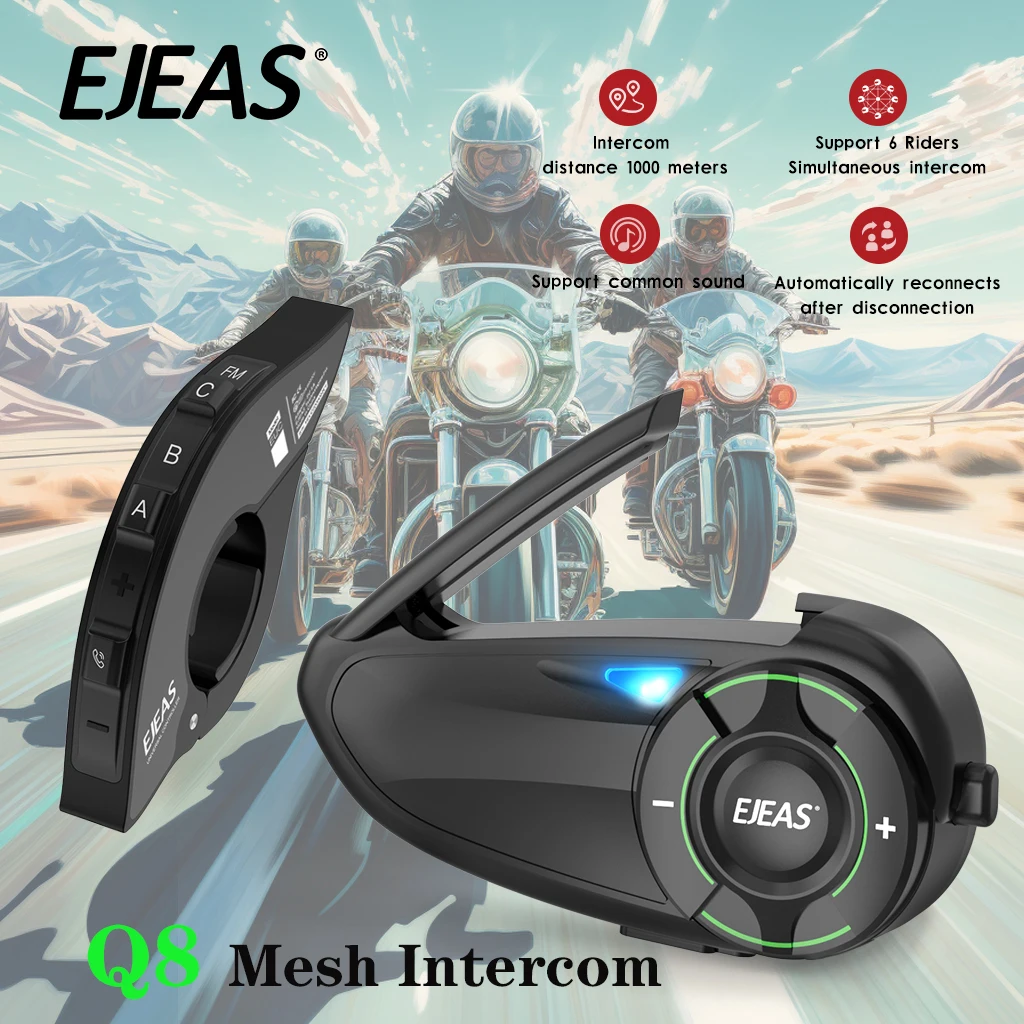 EJEAS-Q8-Mesh-Intercom-Motorcycle-Helmet-Headset-BT5-1-Interphone-For-6 ...