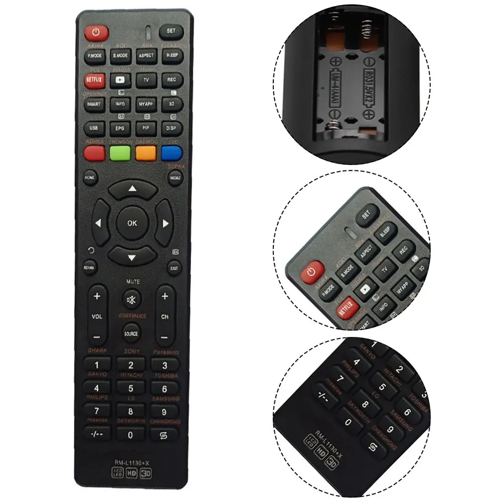 RM-L1130+X Remote Control Television Universal Smart TV Portable LED ...