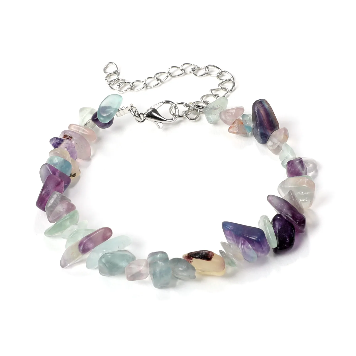 10pcs-Natural-Gem-Stone-Bracelet-Irregular-Amethyst-Fluorite-Crystal ...