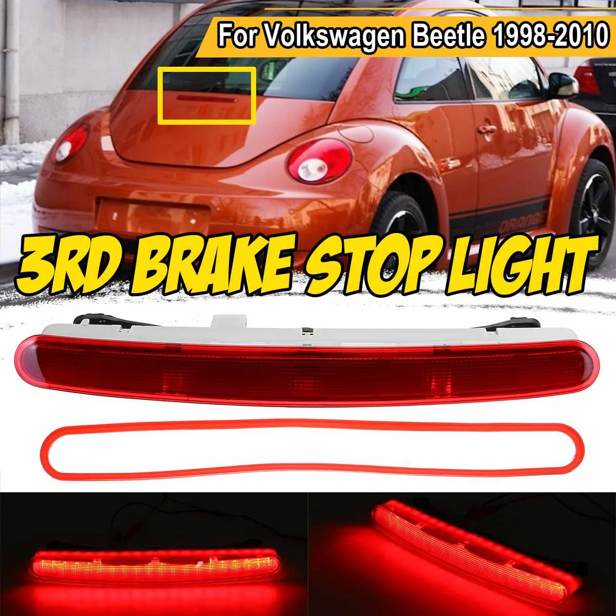 Red High Mount LED Car Rear Brake Light Lamp Rear Tail Third Brake ...