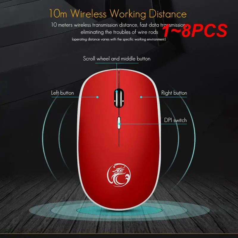 1-8PCS-Wireless-Mouse-Wireless-Computer-Mouse-Ergonomic-Silent-Mice ...
