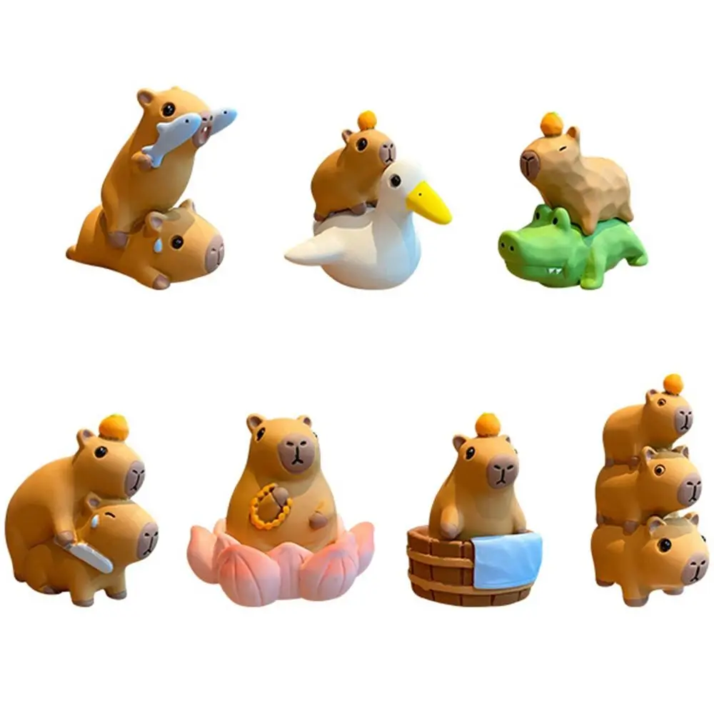 Capybara Model Figure Capybara Resin Ornaments for Women Creative Trend ...