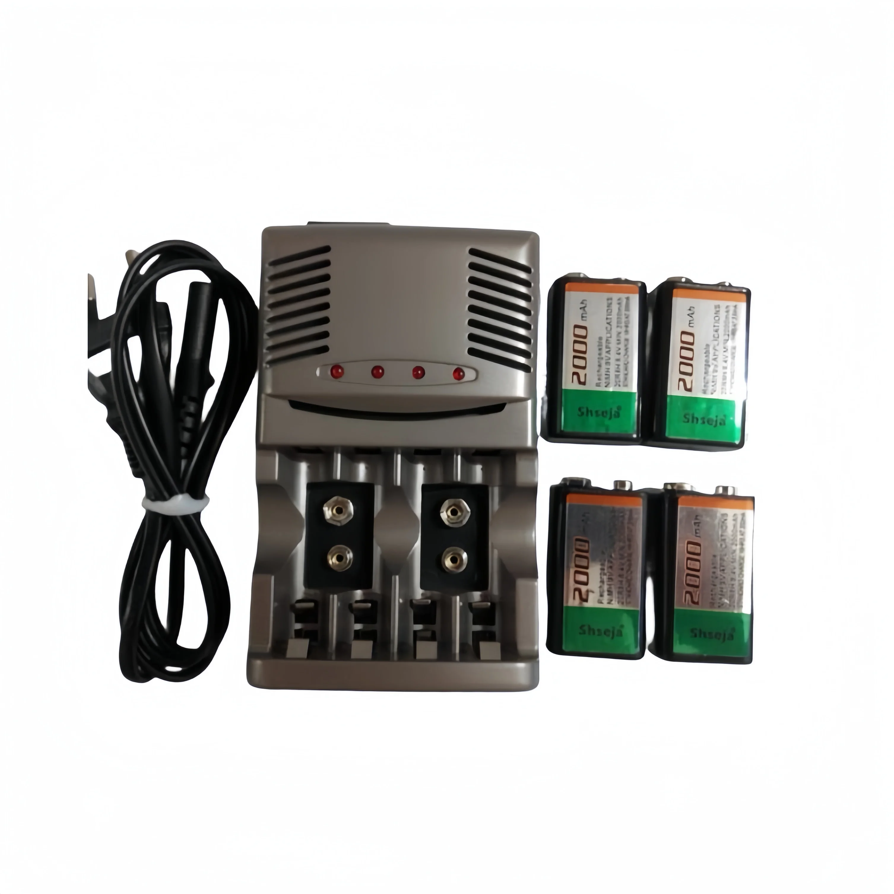 SHSEJA Good quality 4PC 2000mah 9V NiMH rechargeable Set, 9v ...