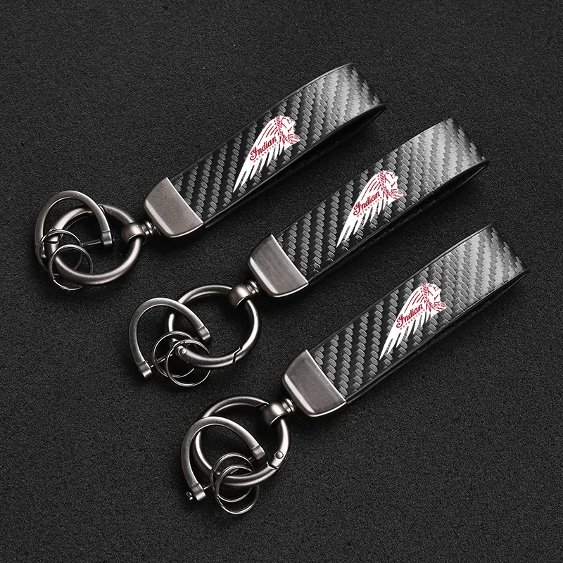 Leather-Motorcycle-KeyChain-High-Grade-Carbon-Fiber-For-Indian-CHIEF ...