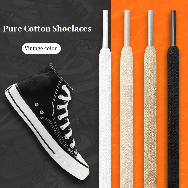 1Pair-High-Quality-Cotton-Flat-Shoelaces-Sneakers-Canvas-Shoe-for-Sport ...