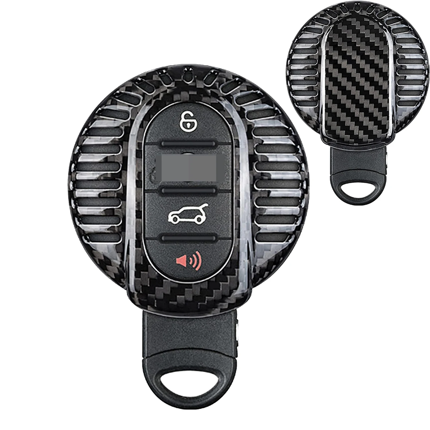 For-Mini-Cooper-Key-Fob-Cover-Carbon-Fiber-Key-Case-Shell-Protector-for ...