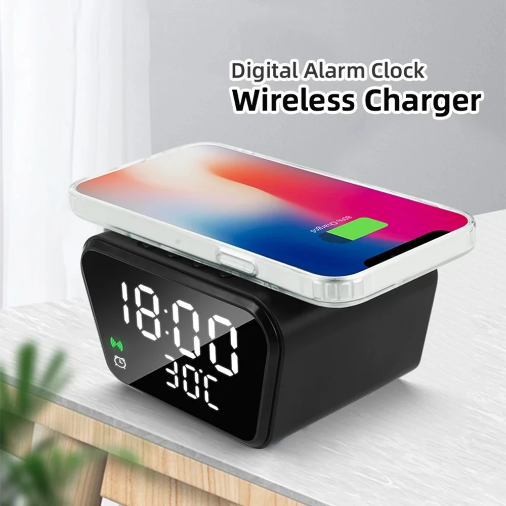 Wireless-Charger-Clock-LED-Digital-Alarm-Clock-Chargers-15W-Digal-Alarm ...