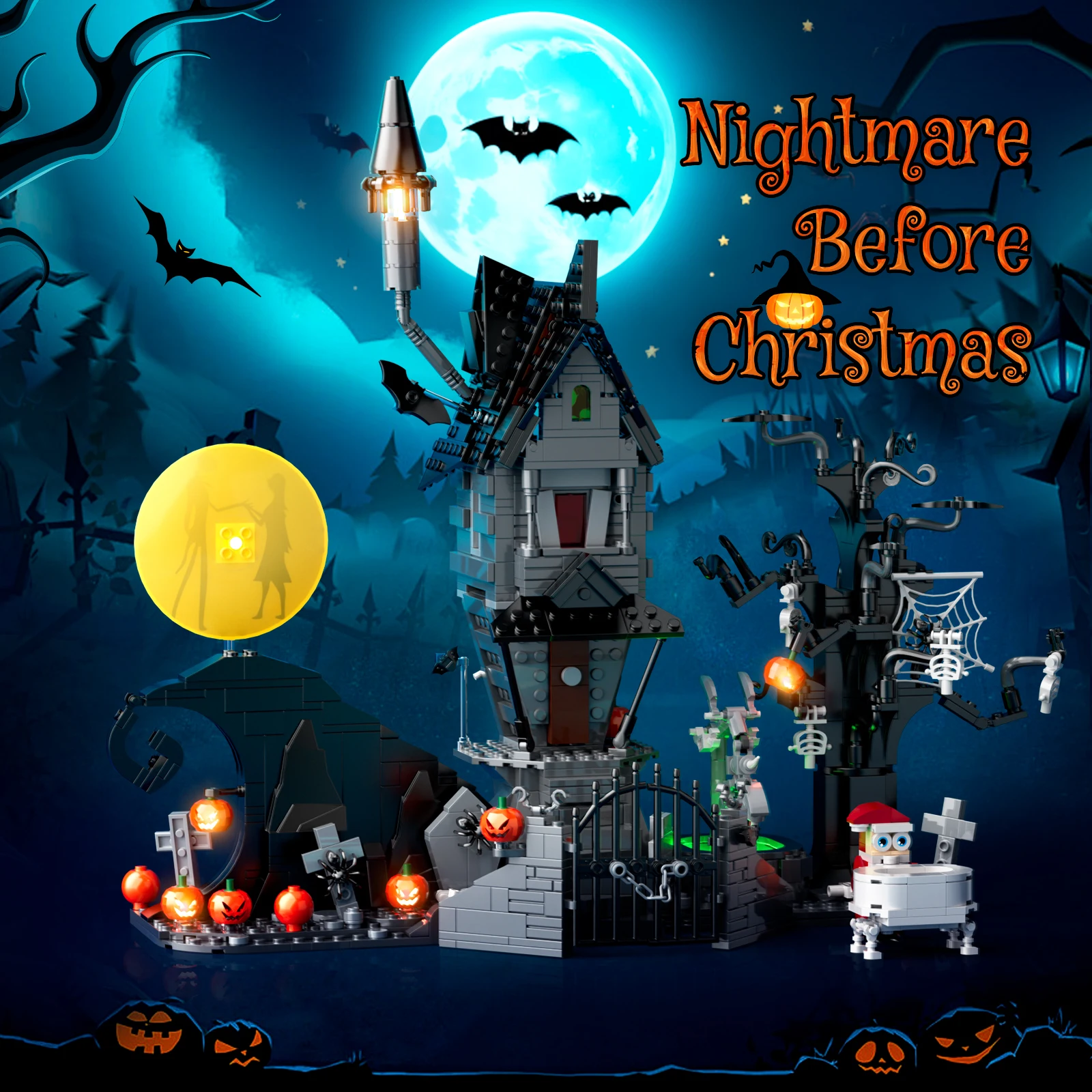 Halloween-Nightmare-House-Model-with-Paper-Manual-Pumpkin-Ghost ...