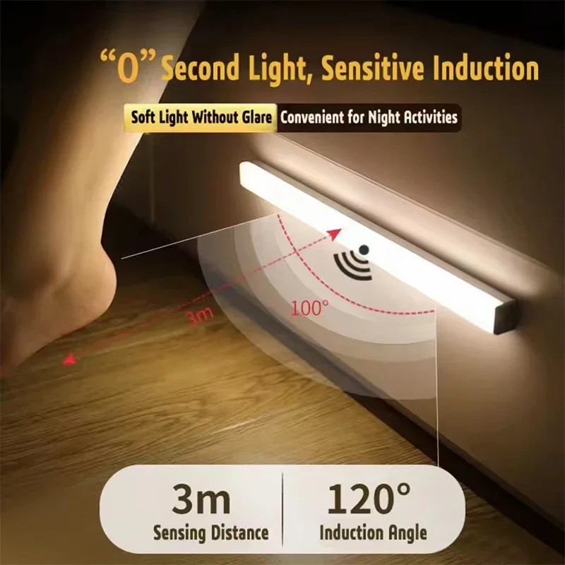 PIR-Motion-Sensor-LED-Under-Cabinet-Lamp-Dimmable-Rechargeable-Night ...