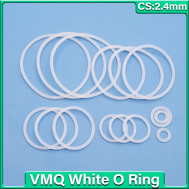 10-50pcs-VMQ-O-Ring-Gasket-CS-2-4mm-OD-6-60mm-White-Waterproof-Washer ...